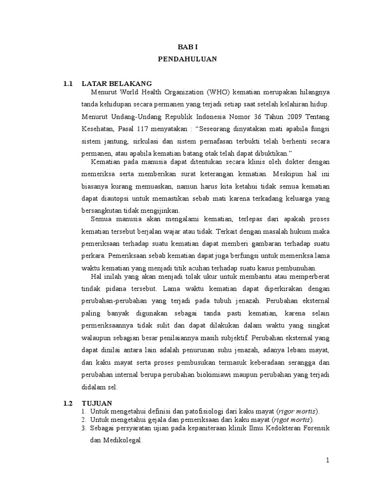 Kematian dan Kaku Mayat | PDF