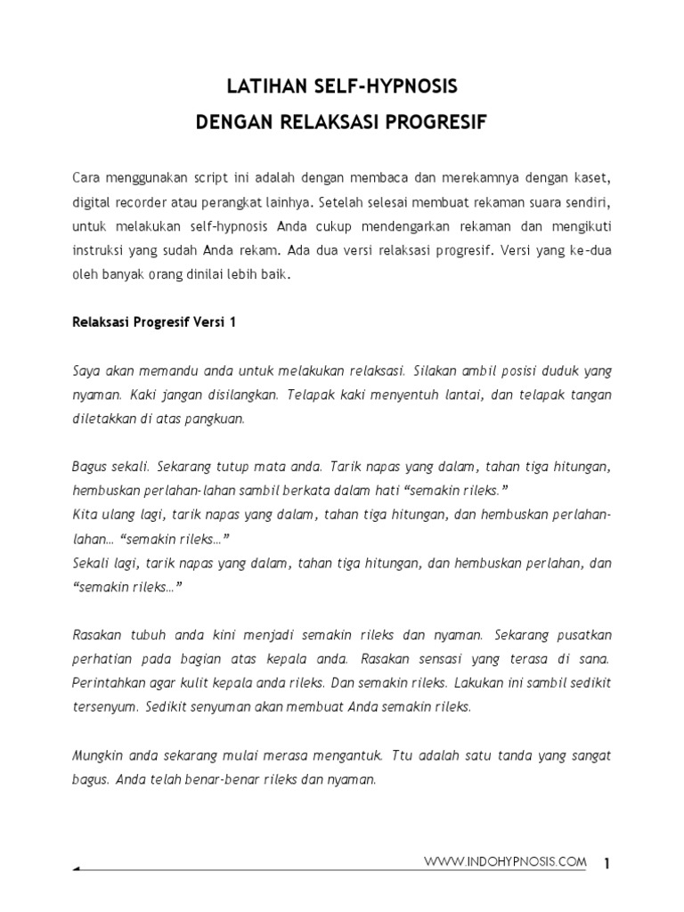 Cara Melakukan Self Hypnosis | PDF | Pengembangan Diri
