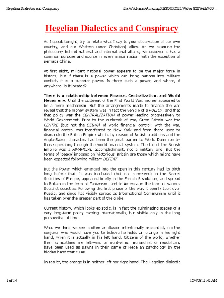 Hegelian Dialectics Explained | PDF | Georg Wilhelm Friedrich Hegel ...