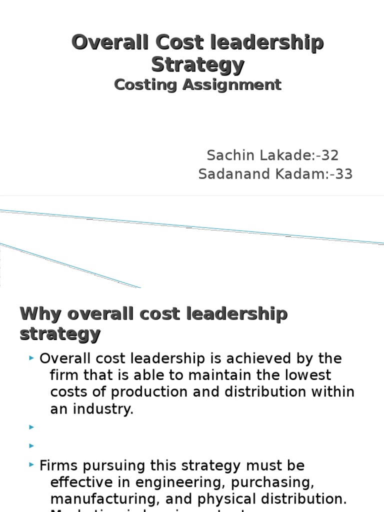 Overall Cost Leadership Strategy | PDF | Economies Of Scale | Strategic ...
