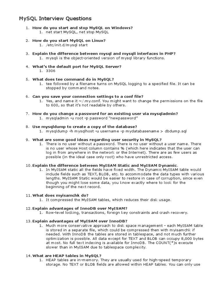 Php Mysql Interview Questions Pdf Method Computer Programming Class Computer Programming