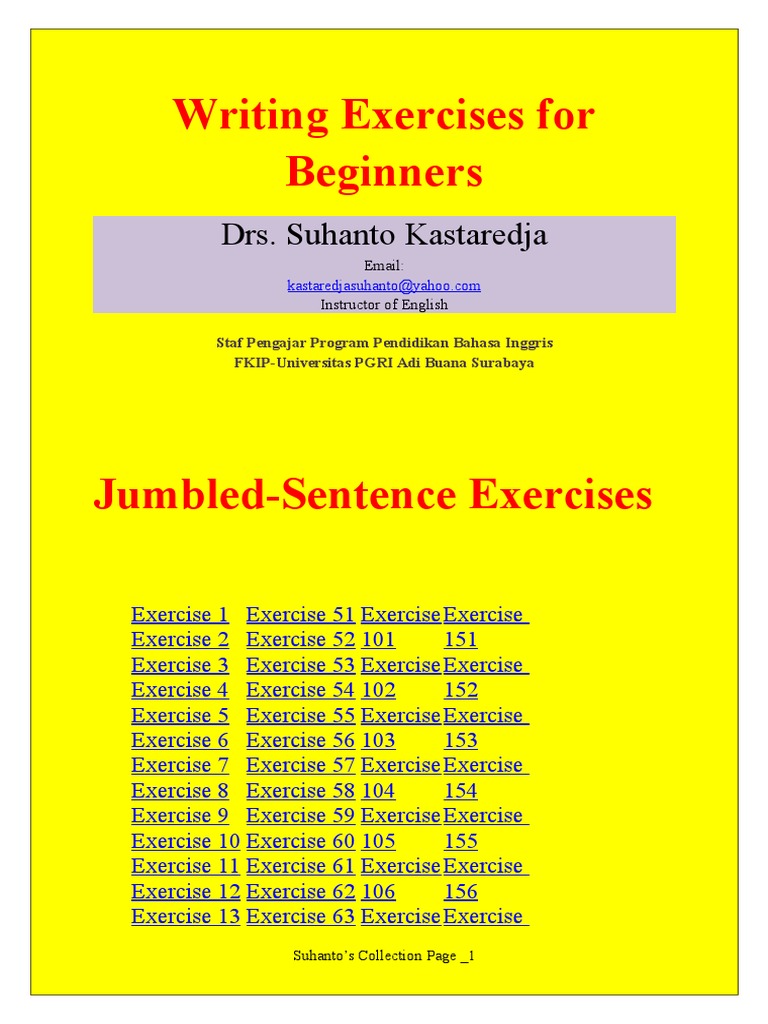 Writing Exercises For Beginners | PDF | Essays | Argument