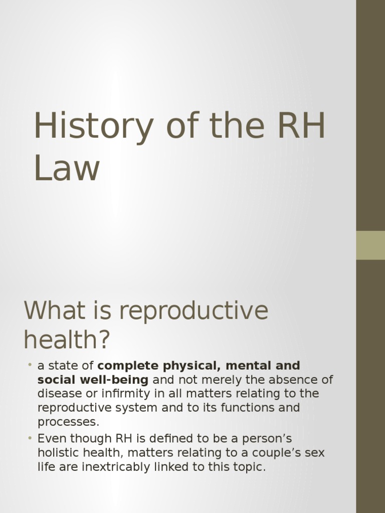 History of RH Law in The Philippines | PDF | Family Planning ...
