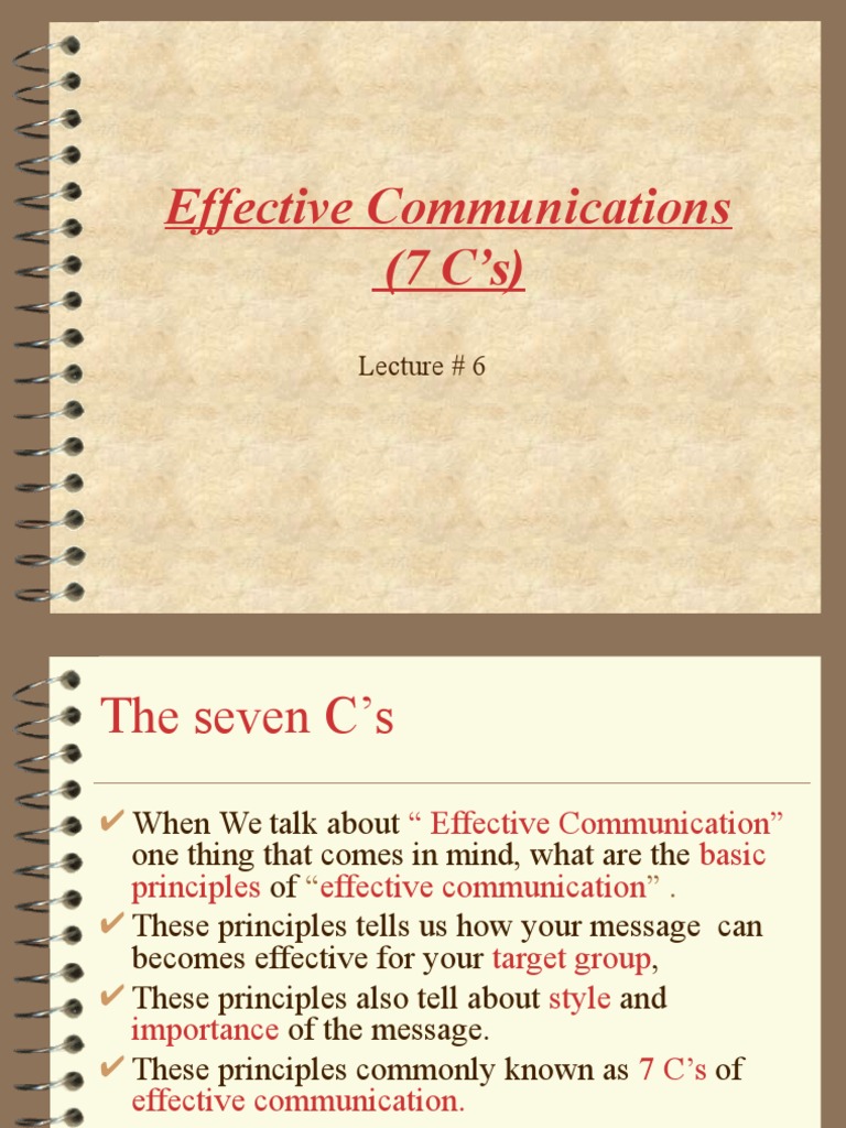 Notes-Lecture6 Seven Cs | PDF | Accuracy And Precision | Communication