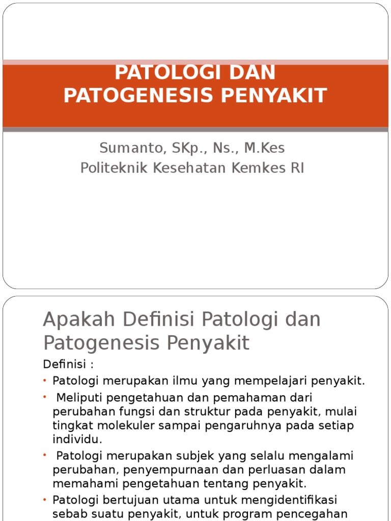 Patologi Dan Patogenesis | PDF | Kesehatan Holistik