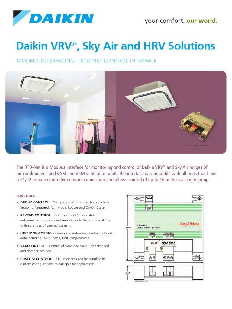 Daikin RTD-NET Sales Brochure | PDF | Air Conditioning | Automation