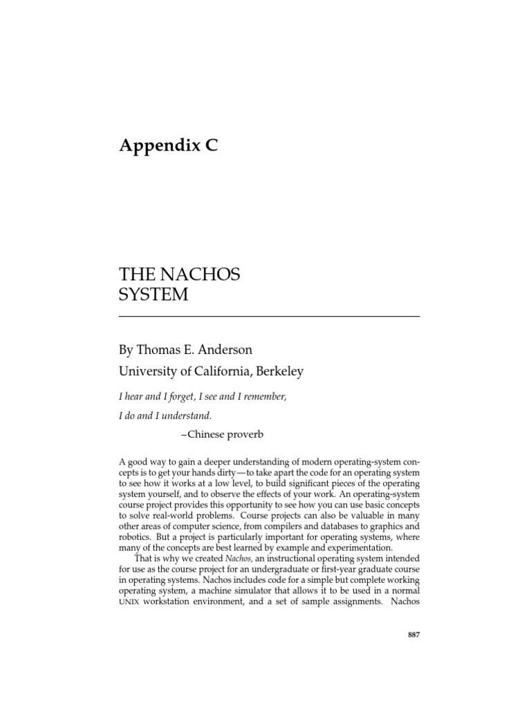 Nachos | PDF | Kernel (Operating System) | Operating System