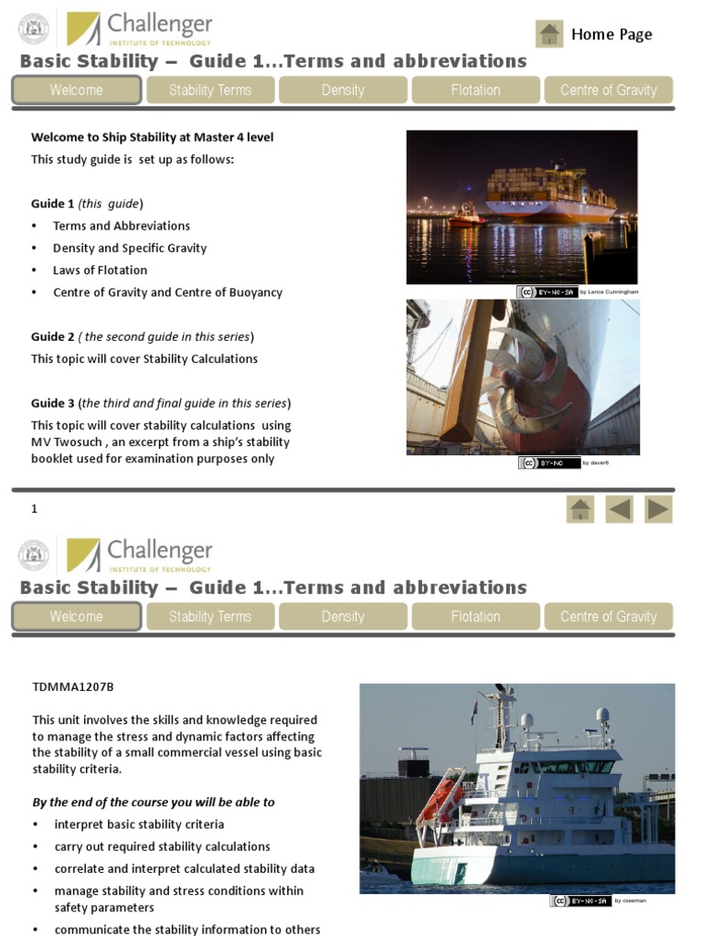 Ship Stability Notes | PDF