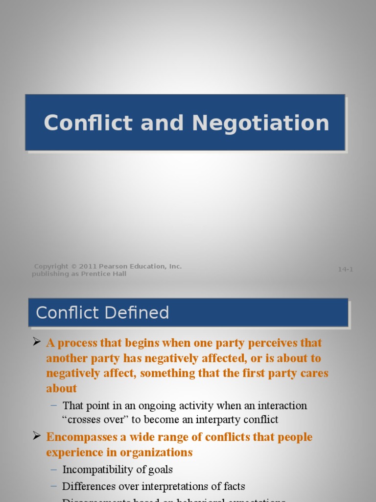 Conflict & Negotiation 2014 | PDF | Negotiation | Bargaining