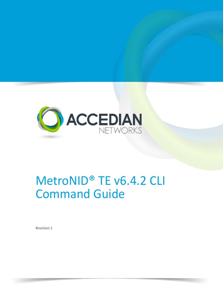 MetroNID TE v6.4.2 CLI Command Guide | PDF | Command Line Interface ...