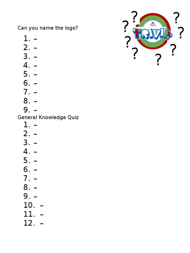 Can You Name The Logo PDF