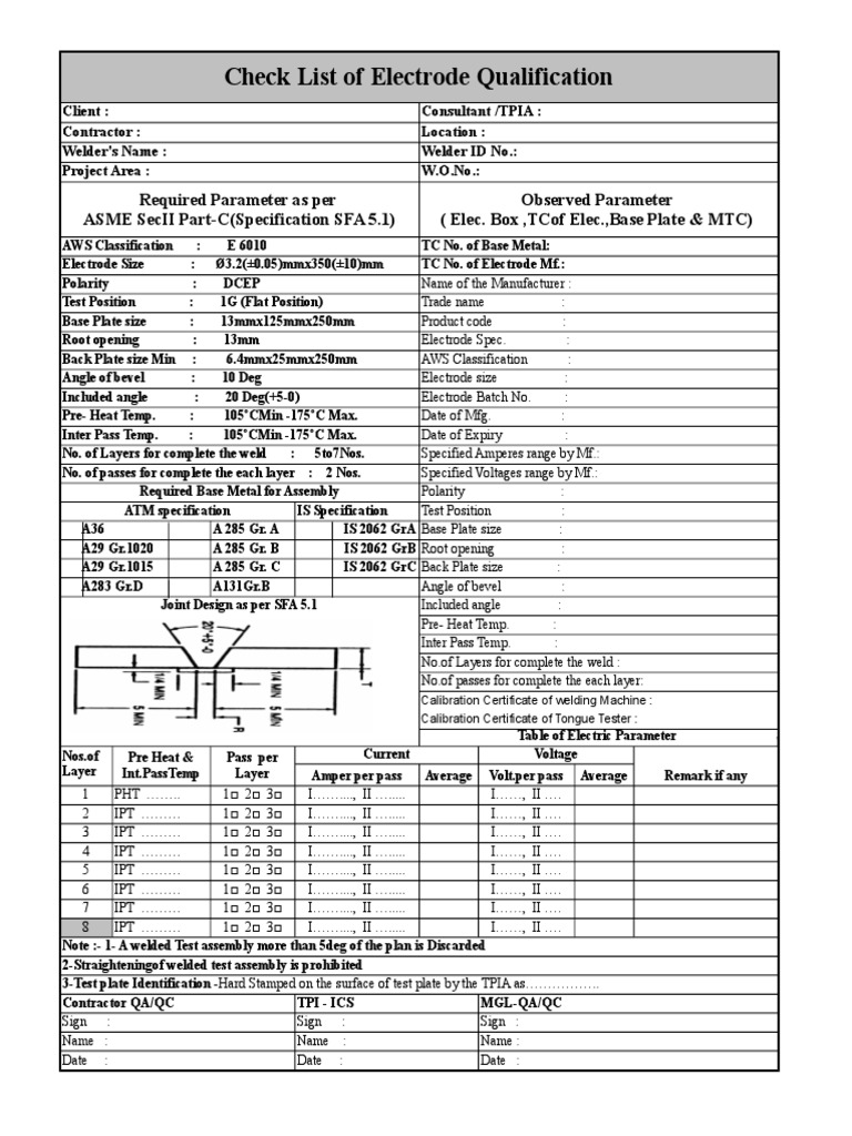 EQT Checklist | PDF | Ultimate Tensile Strength | Welding