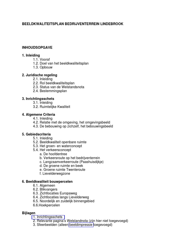 Beeldkwaliteitplan Lindenbrook-Def | PDF