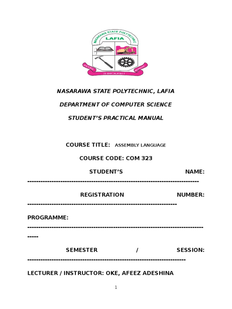 Com323 Manual | PDF | Assembly Language | Command Line Interface