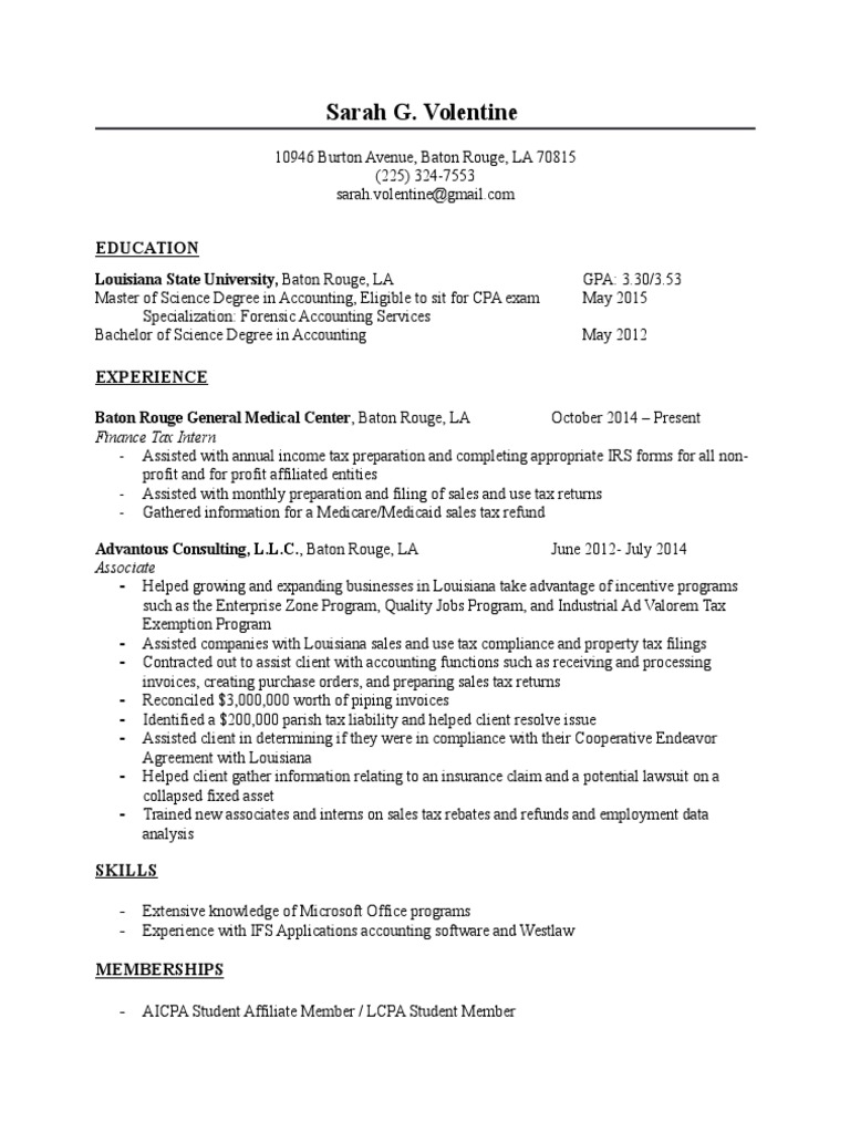 Volentine S 02042015 Resume | PDF | Finance & Money Management