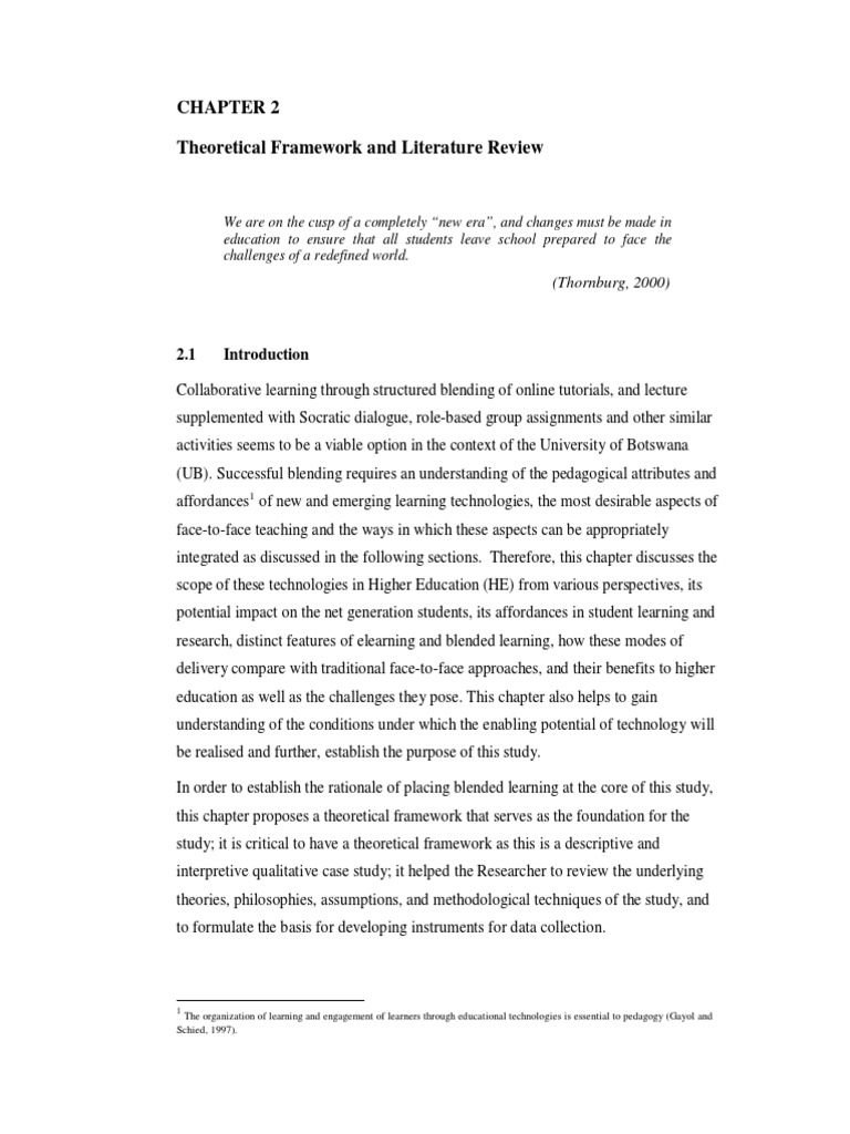 03chap 2 - Theoretical Framework and Literature Review | PDF ...