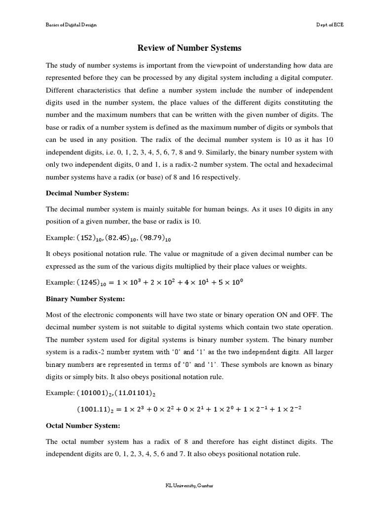 Chapter 1 PDF Code Binary Coded Decimal