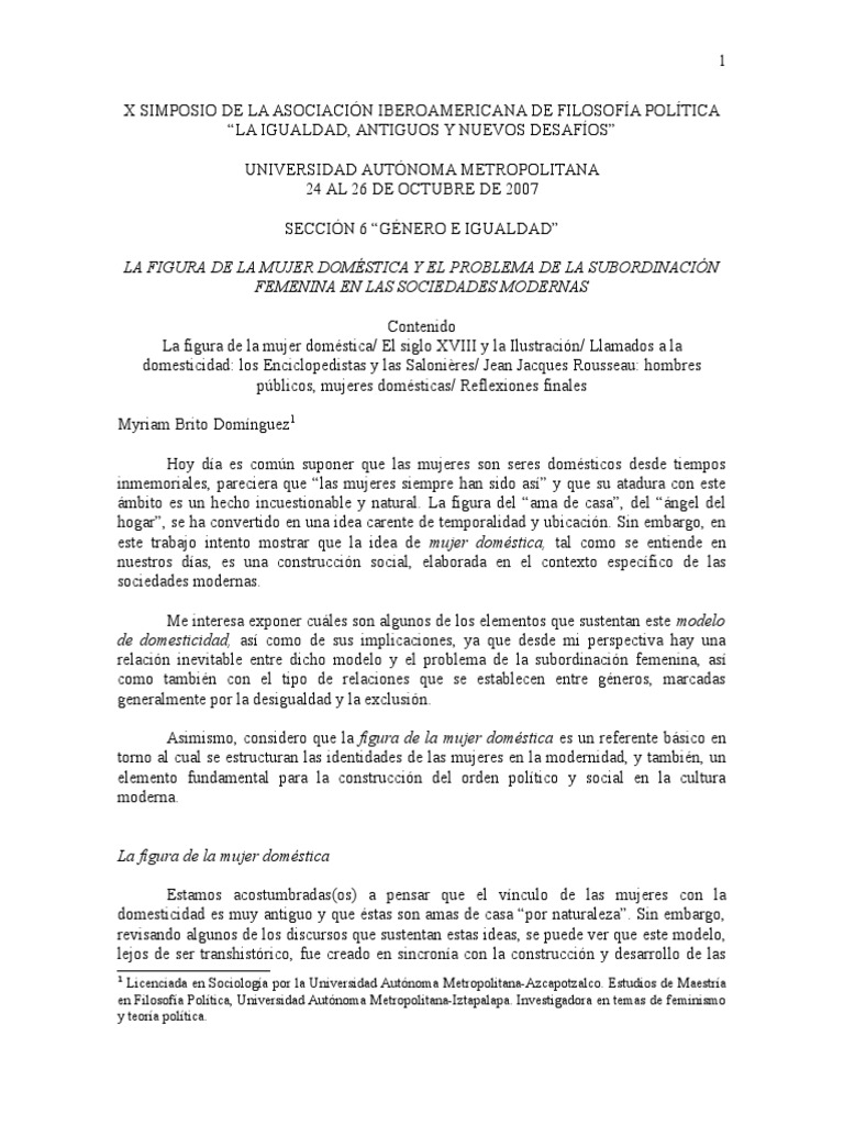 Ponencia Myriam Brito | PDF | Emile, o sobre educación | Jean-Jacques ...