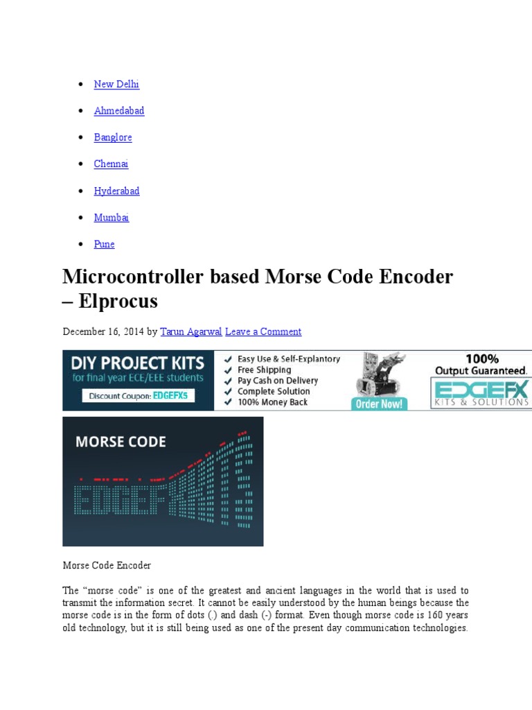 Morse Code | PDF | Bit | Ascii