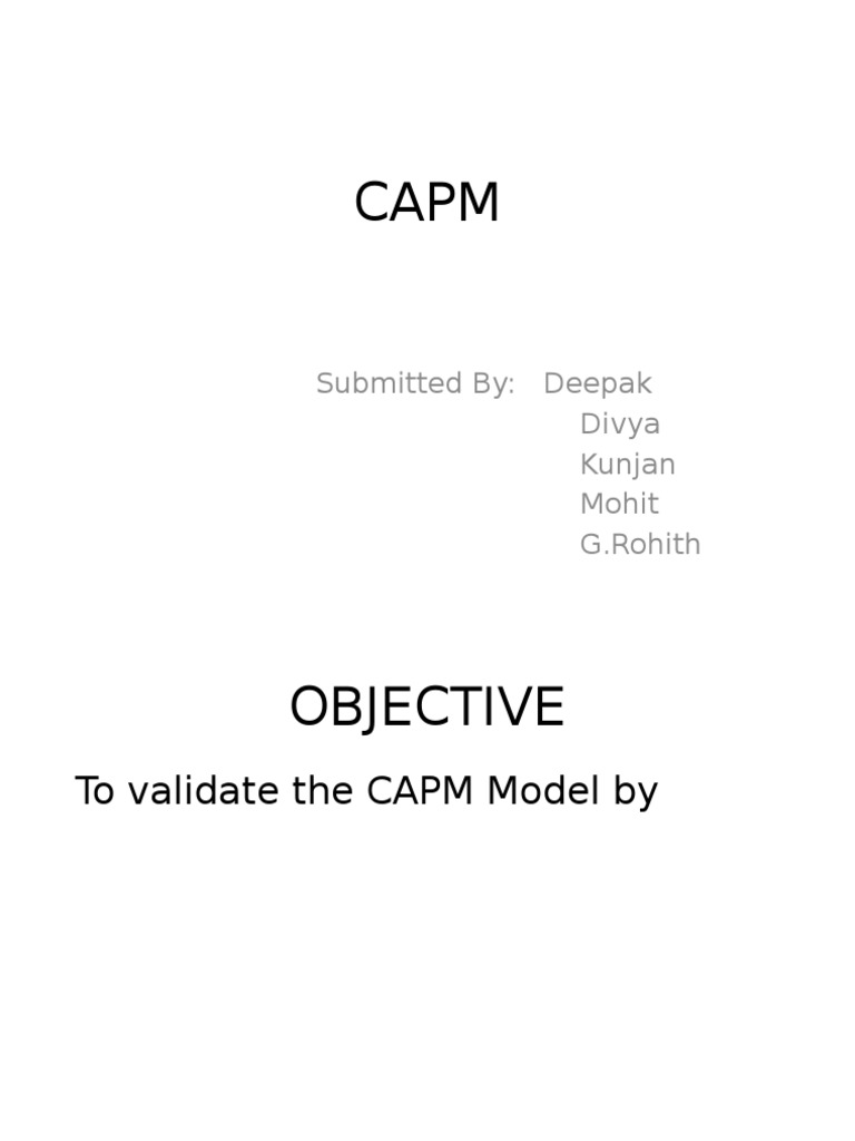 CAPM Model Validation Process | PDF | Finance & Money Management