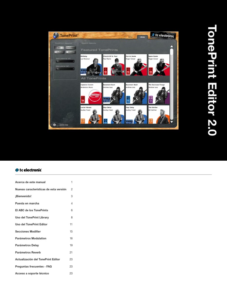 Guía del TonePrint Editor 2.0 | PDF | Mac OS | Computadoras personales