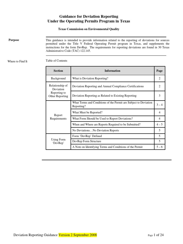 Deviation Report Guidance in Pharma in Engineering Department | PDF ...