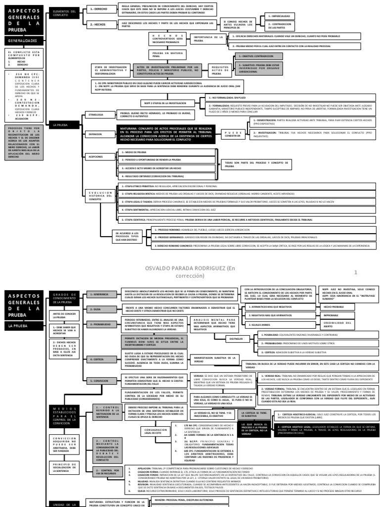 Aspectos Generales de La Prueba PDF | PDF | Evidencia (ley) | Ley procesal