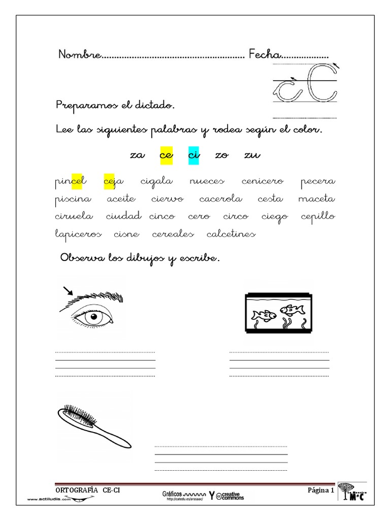 Ortografia Ce Ci Actiludis | PDF