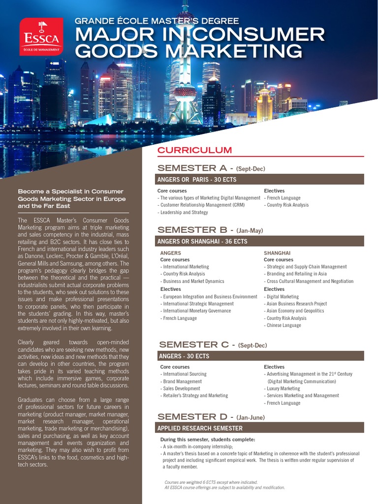 Major in Consumer Goods Marketing | PDF | Retail | Marketing