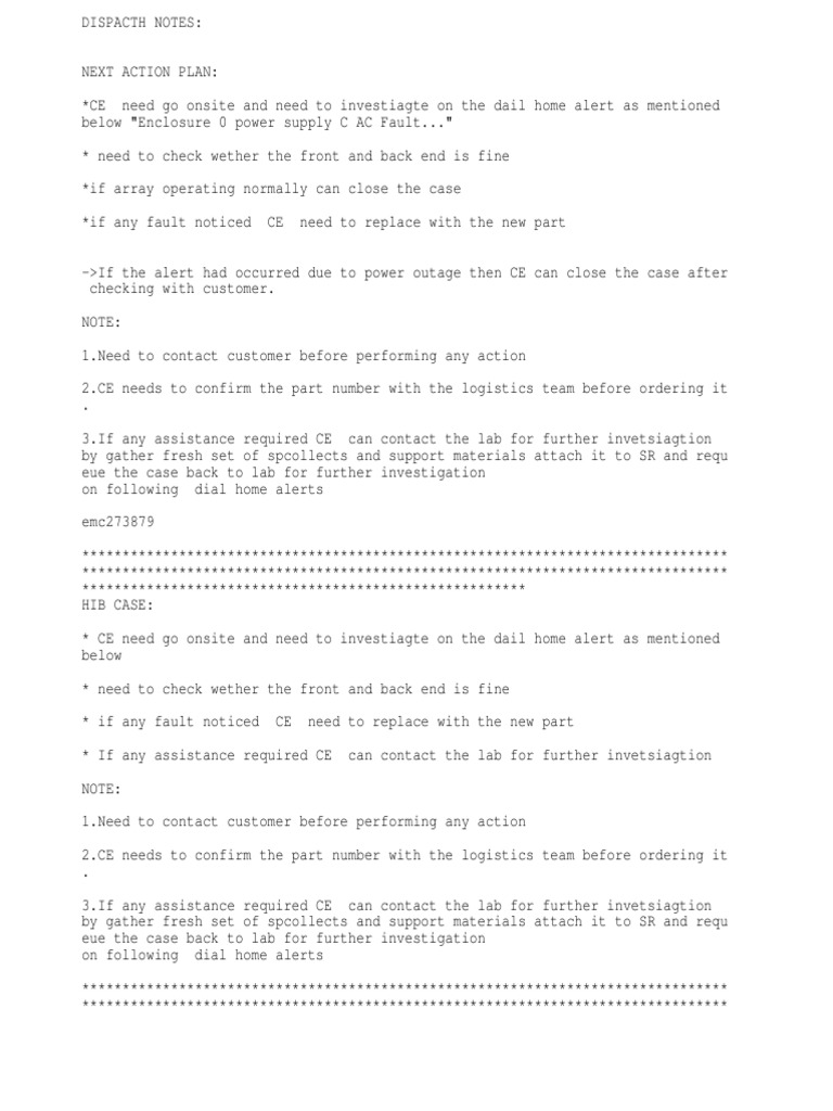 Dispatch Notes | Download Free PDF | Computing | Computing And ...