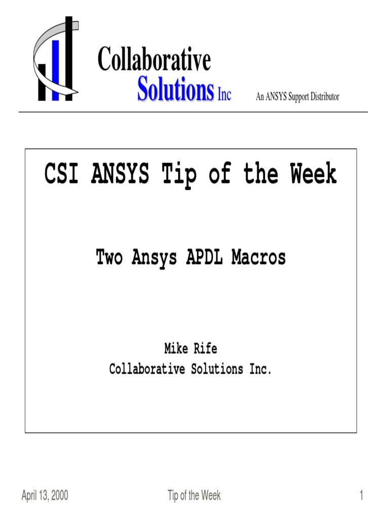 Week9 Apdl 2 Pdf Parameter Computer Programming Array Data Structure 8368