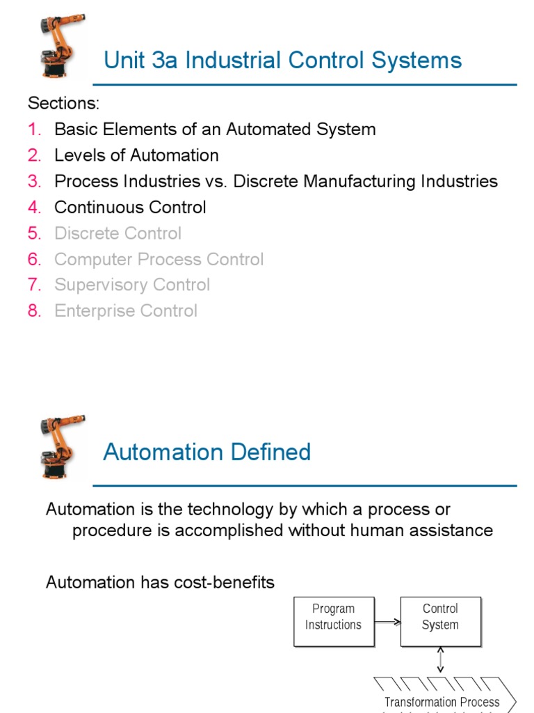 Industrial Control Systems | PDF | Automation | Control System
