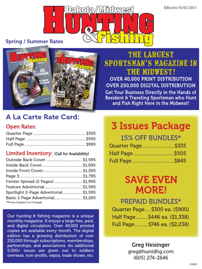 Midwest Hunting & Fishing Ad Rates | PDF