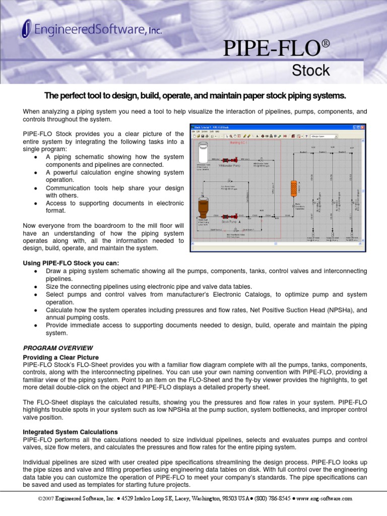 Pipe Flo Stock Module | PDF | Pump | Specification (Technical Standard)