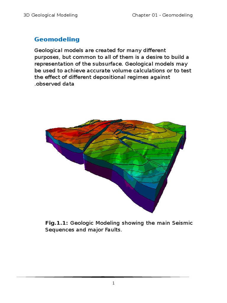 Chapter 01 - Geomodeling | Geology | Scientific Modeling