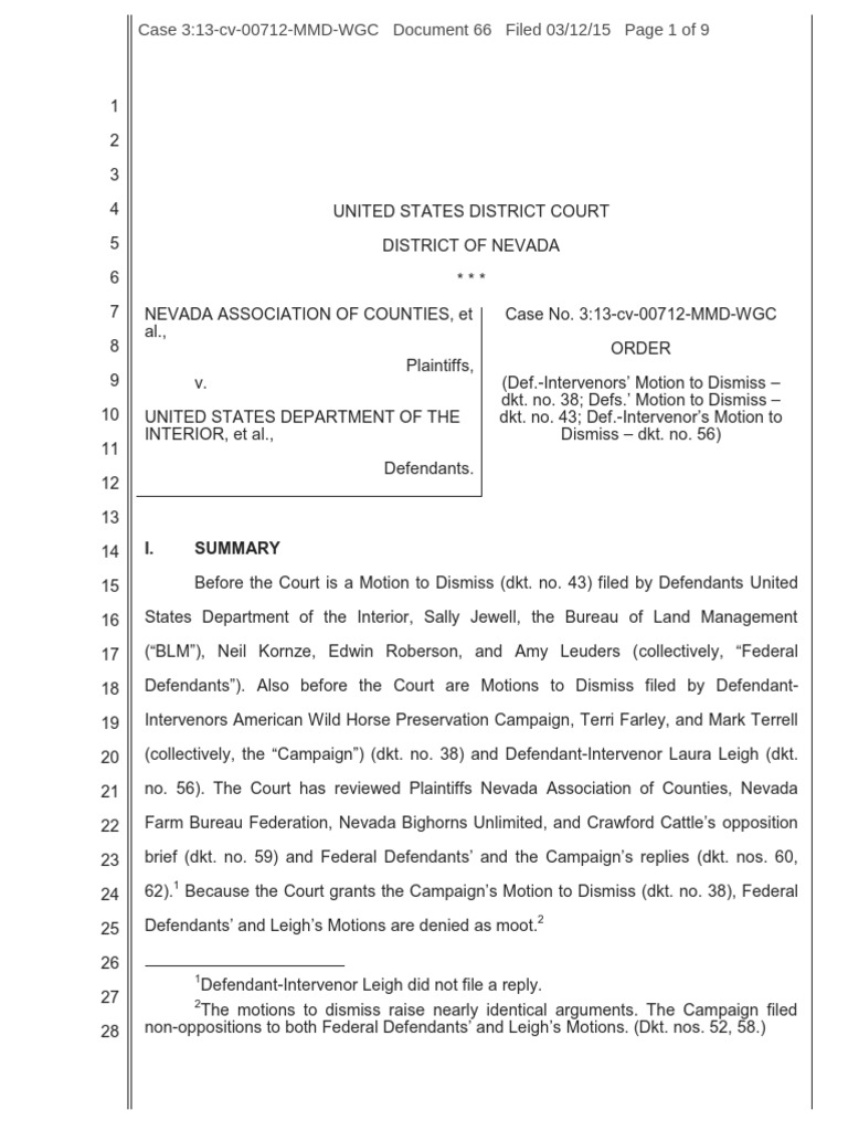 Decision Granting MTD | PDF | Federal Rules Of Civil Procedure | Cause ...