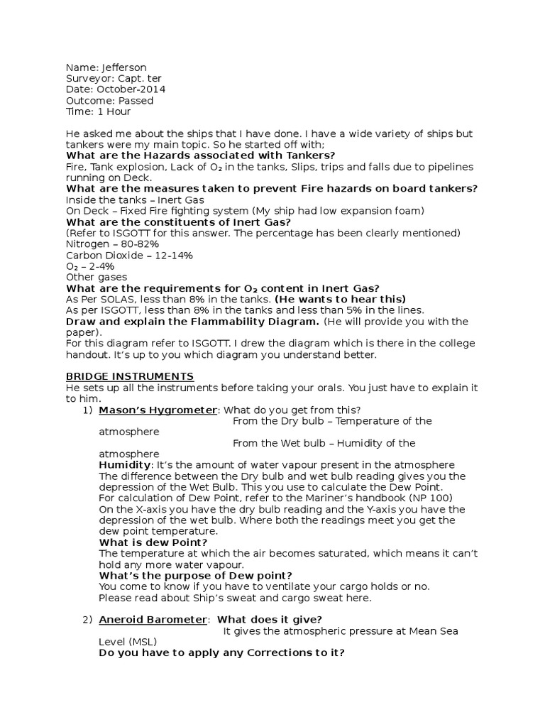 Oow Unlimited Oral Questions | PDF | Humidity | Navigation