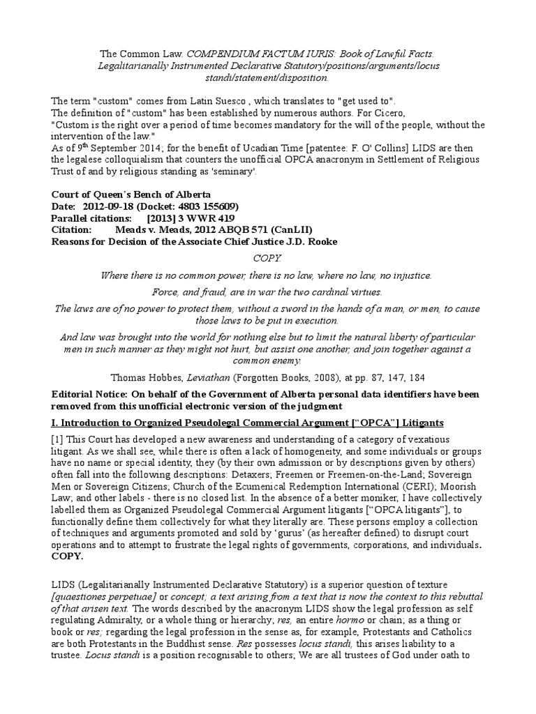 0001the Common Law v.1 | PDF | Securities Act Of 1933 | Coram Nobis