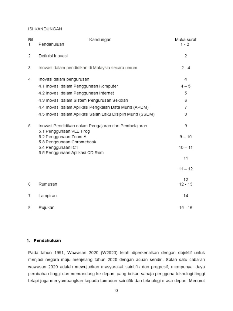 Inovasi Dalam Pengurusan Dan PDP | PDF