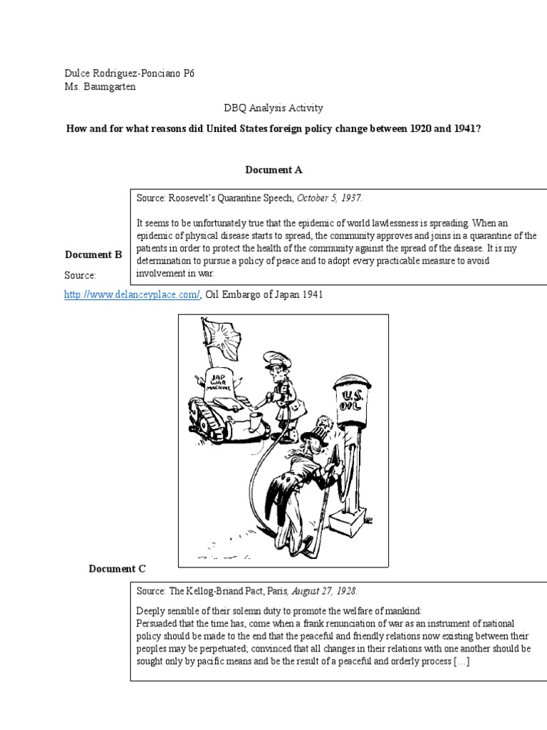 DBQ Analysis World War II | PDF | The United States | World War I