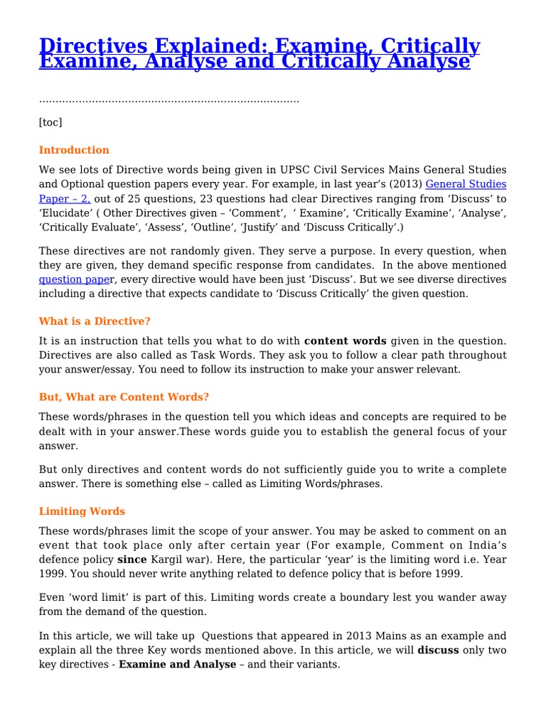 Directives Explaineddirective | PDF