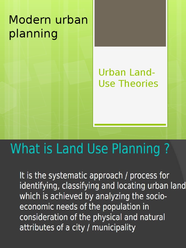 Modern Urban Planning: Urban Land-Use Theories | PDF | Cell Nucleus ...