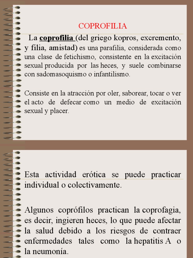 Coprofilia | PDF | Ciencias del comportamiento | Enfermedades y trastornos