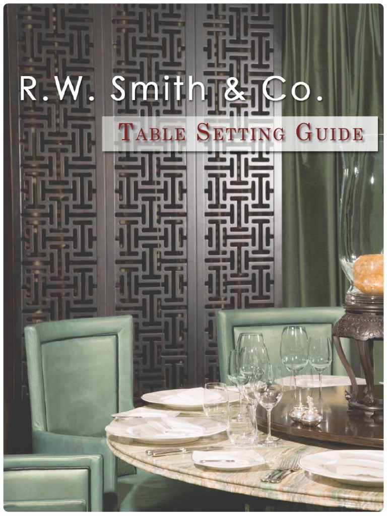 Table Setting Guide | PDF | Tableware | Food And Drink