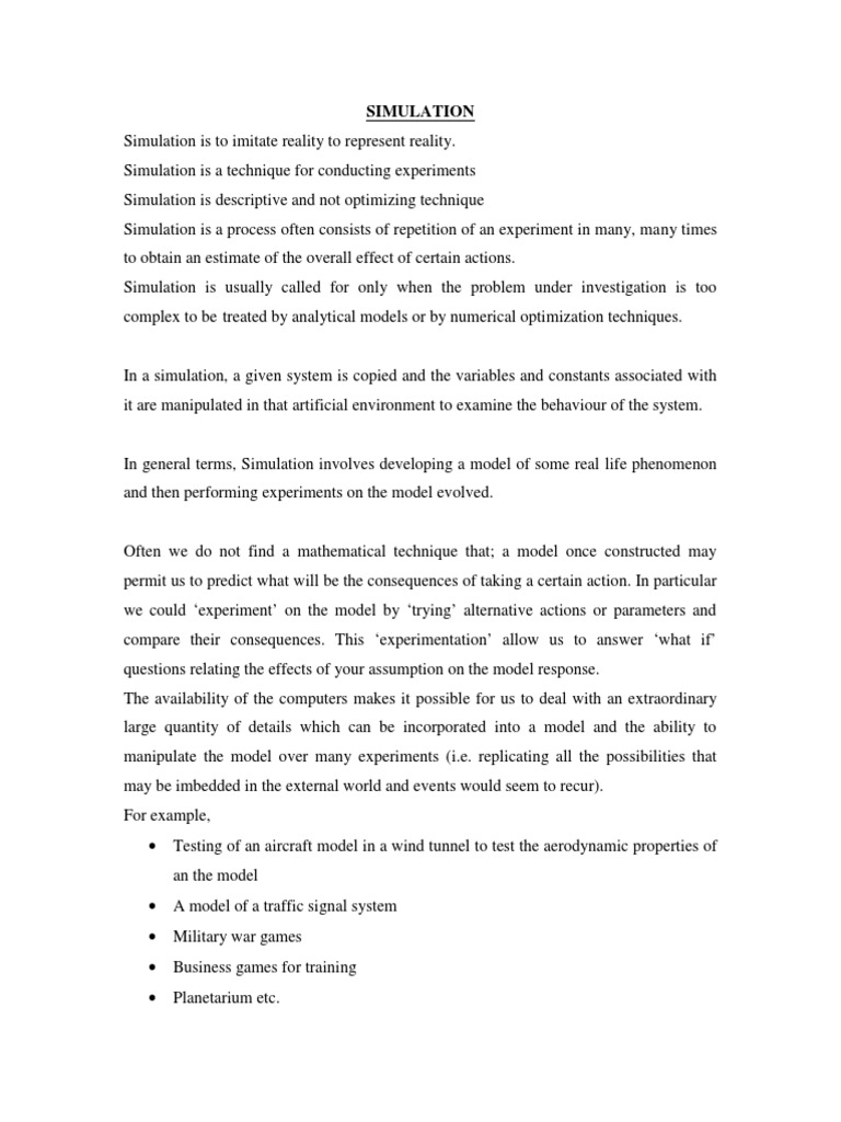 Simulation Pdf Simulation Monte Carlo Method