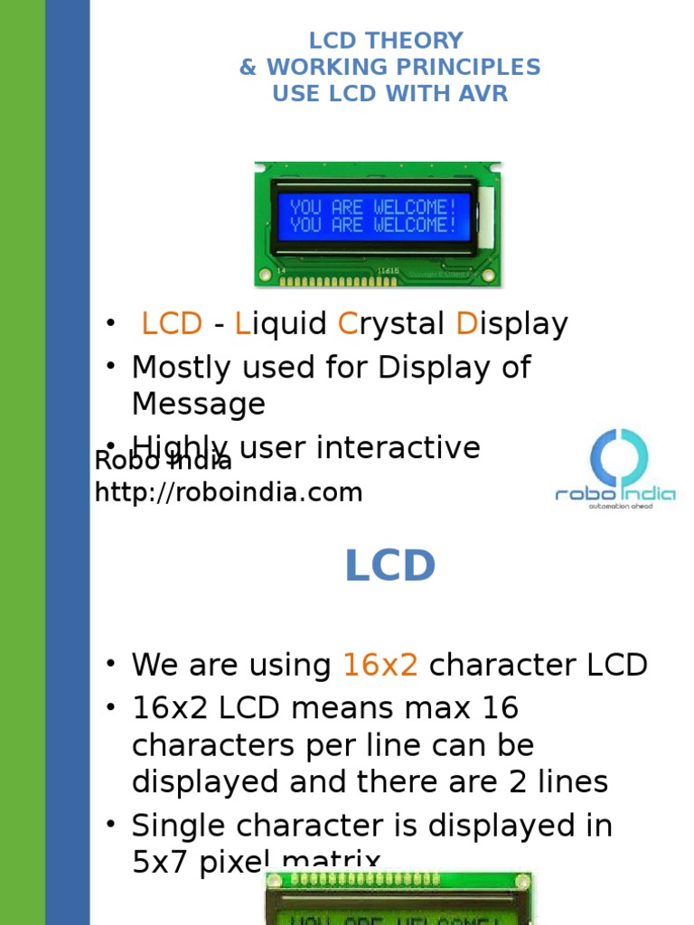 LCD Theory and Working Principles | PDF | Liquid Crystal Display ...
