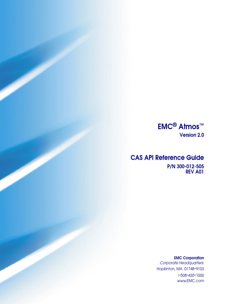 Atmos CAS 2.0 API Reference Guide 300-012-505 A01 | PDF | Parameter (Computer Programming ...