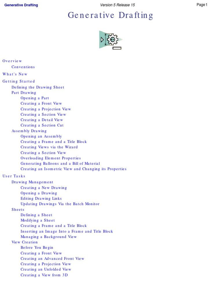 Generative Drafting | PDF | Technical Drawing | Icon (Computing)