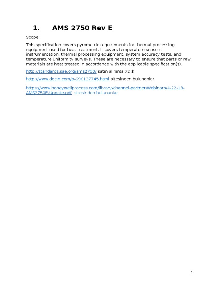 AMS 2750 Rev E | PDF | Technology & Engineering