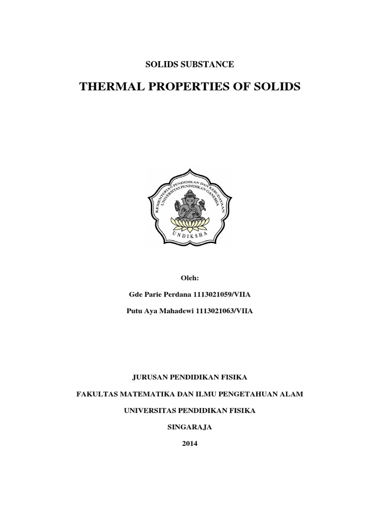 Thermal Properties of Solids Explained | PDF | Heat Capacity | Waves